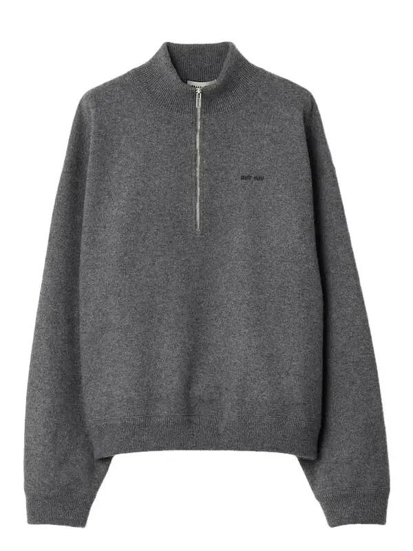 Miu Miu Grey Knitwear Jumpers - Gray