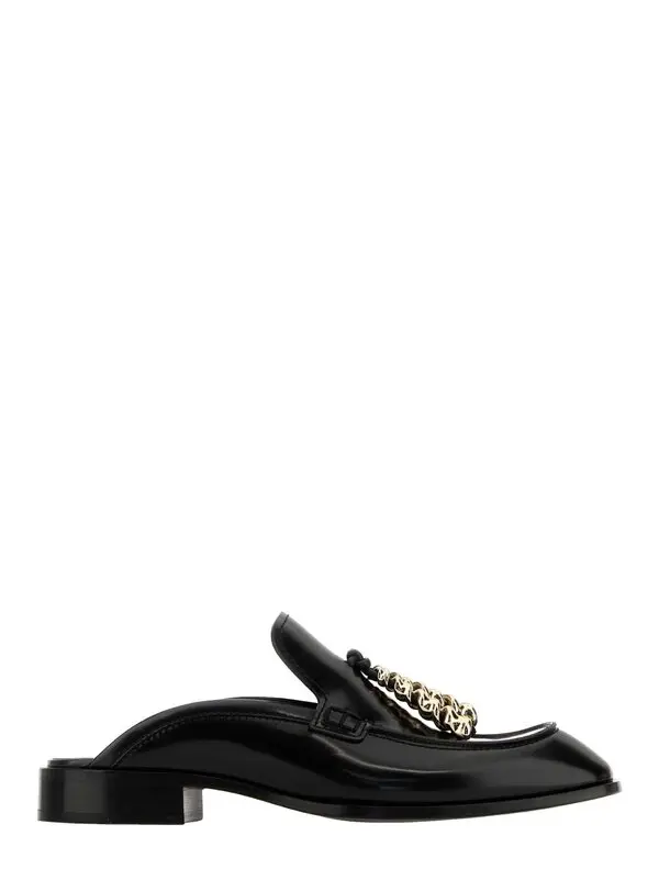 Loewe Leather Edge Slippers - Black