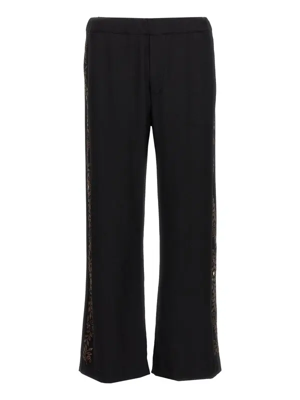 WALES BONNER Cairo Wool Trousers - Black