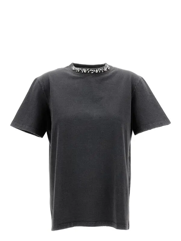 GOLDEN GOOSE Crystal-embellished Short Sleeve T-shirt - Multicolor