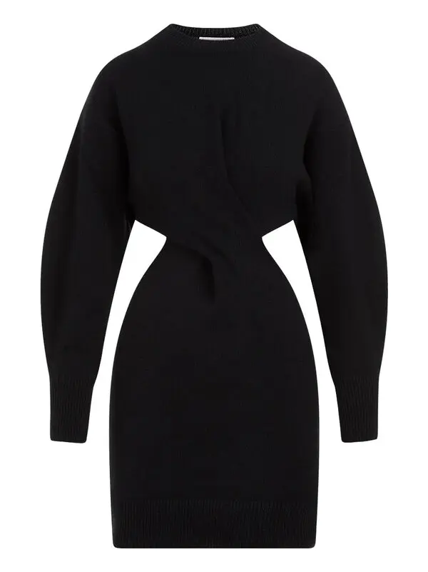 Alexander McQueen Wool Cashmere Mini Dress - Black