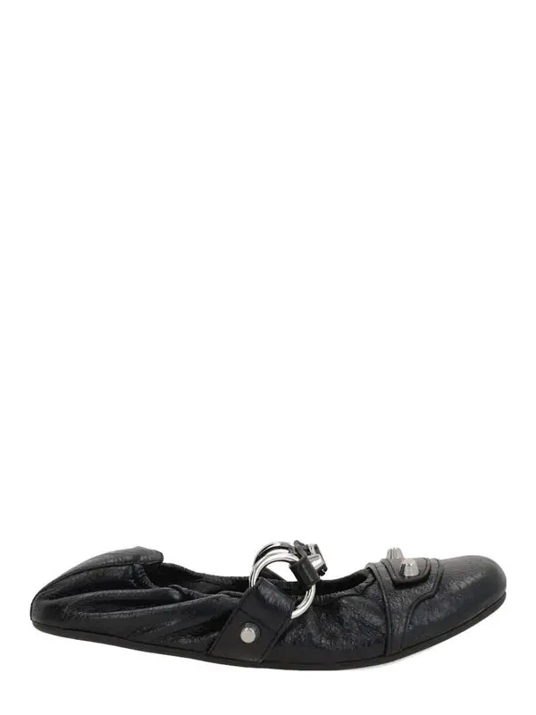 Balenciaga Leather Ballet Flats - Black