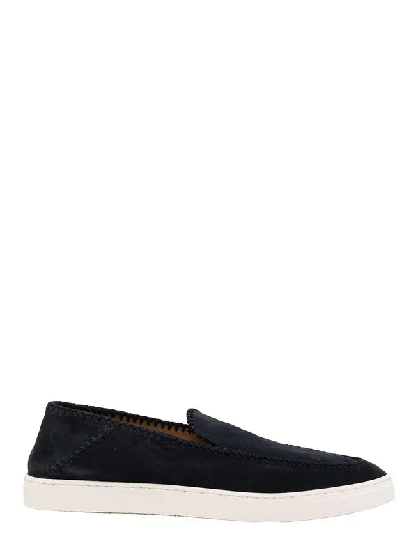 Giorgio Armani Leather Slip-on Sneakers - Multicolor