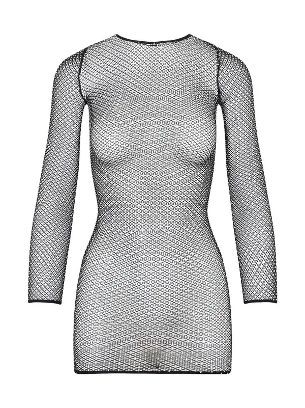 Balenciaga Crystal Mesh Mini Top - Black