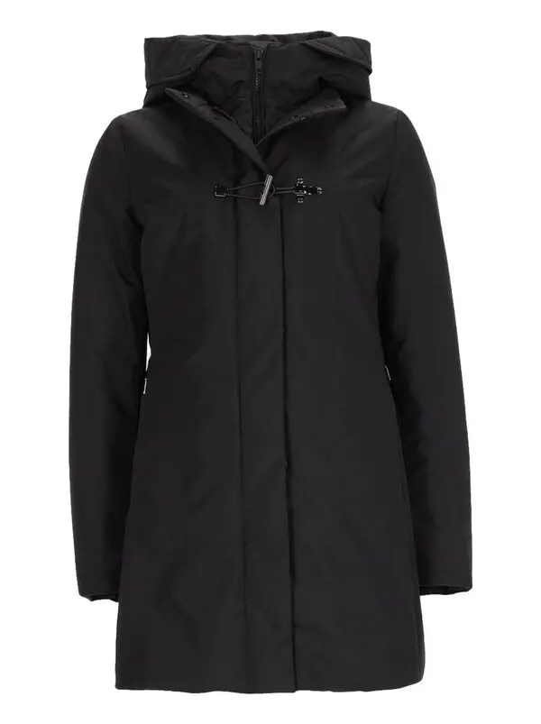 FAY Cappotto Parka Con Cappuccio - Black
