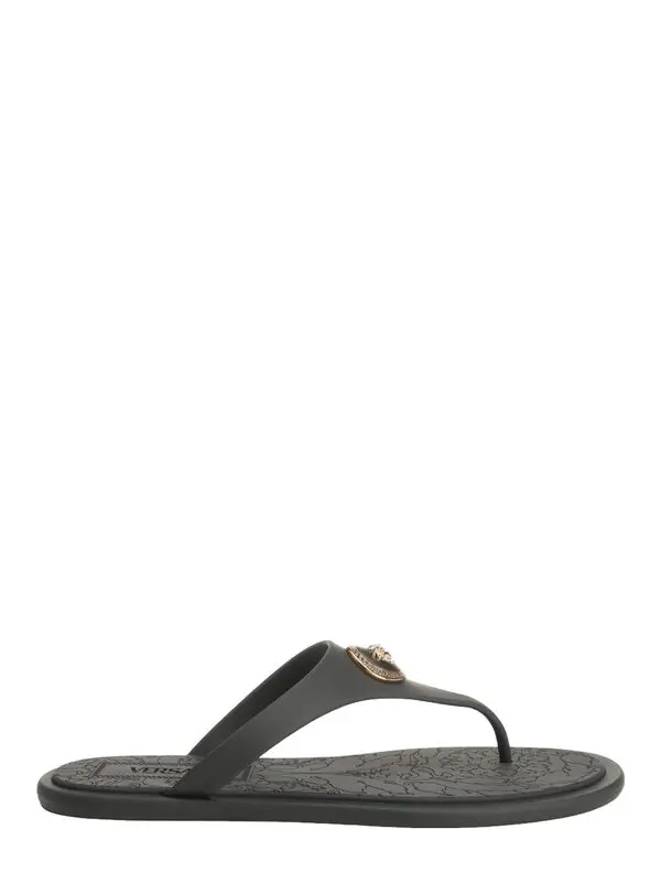 Versace Rubber Slides - Black