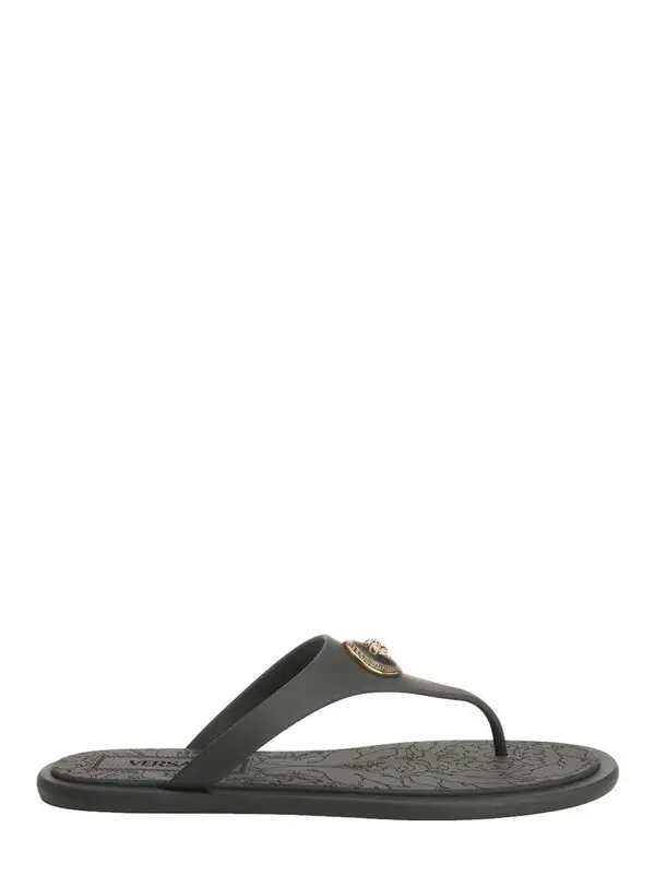 Versace Rubber Slides - Black