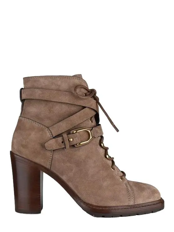 Ralph Lauren Evarista Suede Boots - Brown