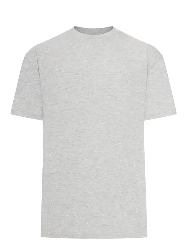 Saint Laurent Oversized Cassandre T-shirt In Cotton Pique - Gray