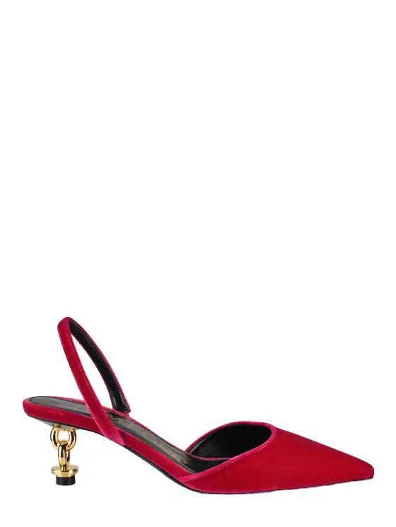 TOM FORD Velvet Chain Heel Slingback - Pink