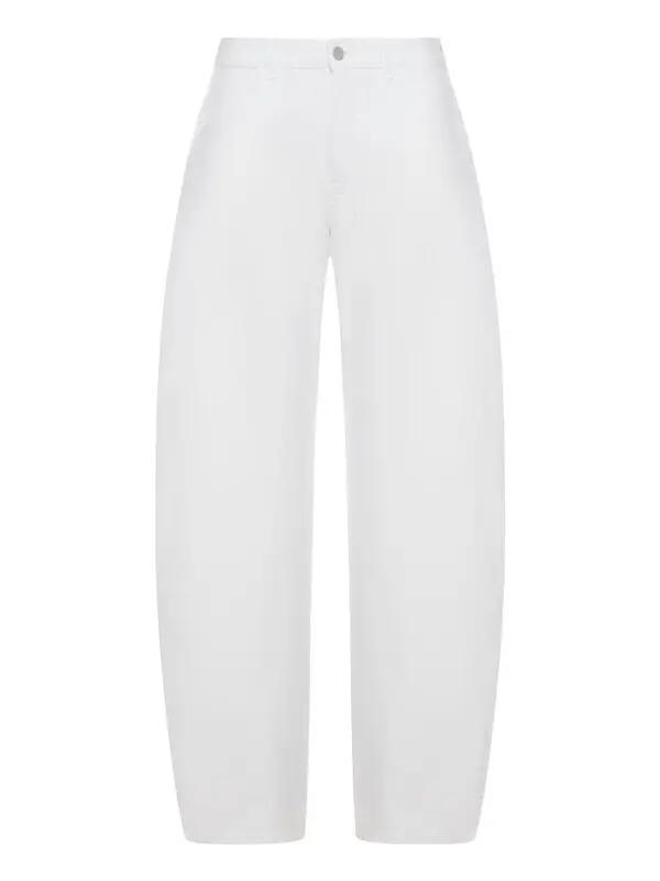 Alaïa Low-waisted Rounded Jeans - White