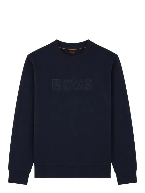 BOSS Felpa We_logo Relaxed Fit - Blue