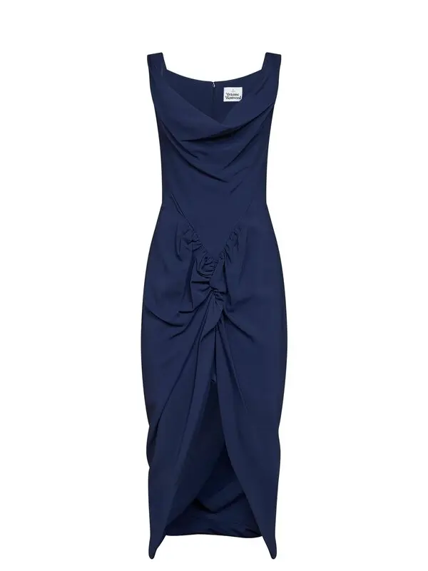 VIVIENNE WESTWOOD Stretch Viscose Midi Dress - Multicolor