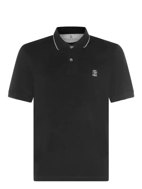 Brunello Cucinelli Polo Shirts - Black