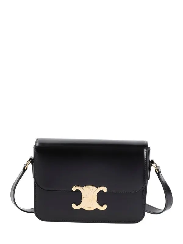 Celine Teen Triomphe Shoulder Bag - Black