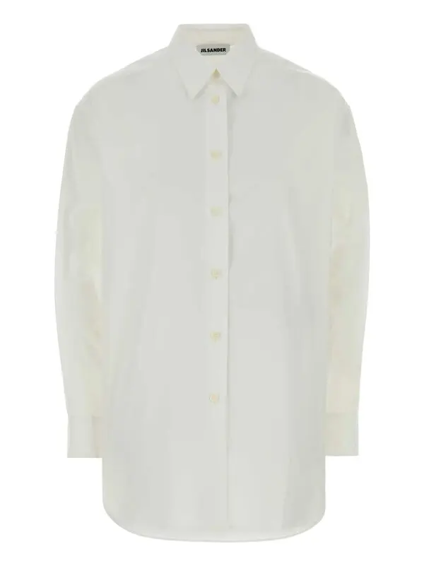 JIL SANDER Poplin Oversize Shirt - White
