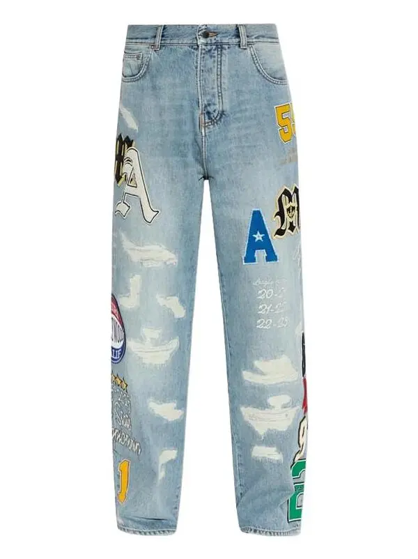 Amiri Denim Wide-leg Jeans - Blue