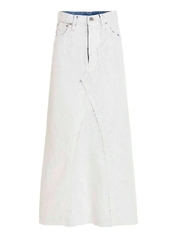 MAISON MARGIELA Bianchetto Denim Skirt - White