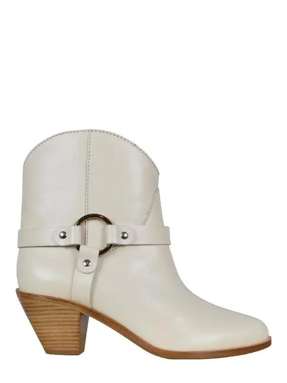 FRANCESCO RUSSO Leather Boots - Cream
