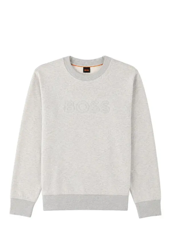 BOSS Felpa We_logo Relaxed Fit - Gray