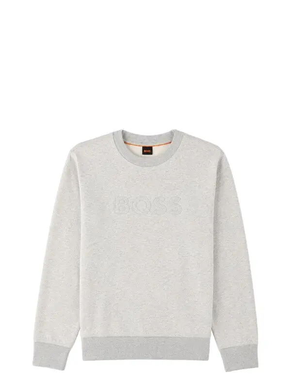 BOSS Felpa We_logo Relaxed Fit - Gray