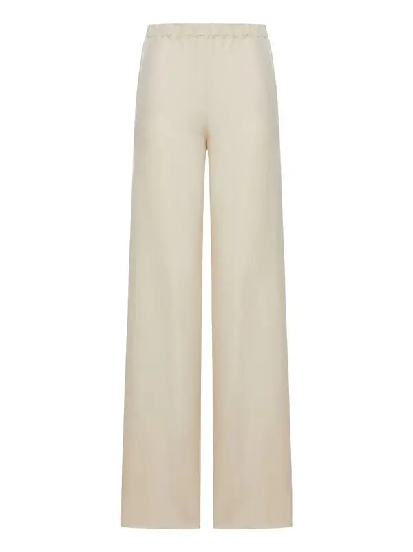 Max Mara Linen And Silk Trousers - Cream