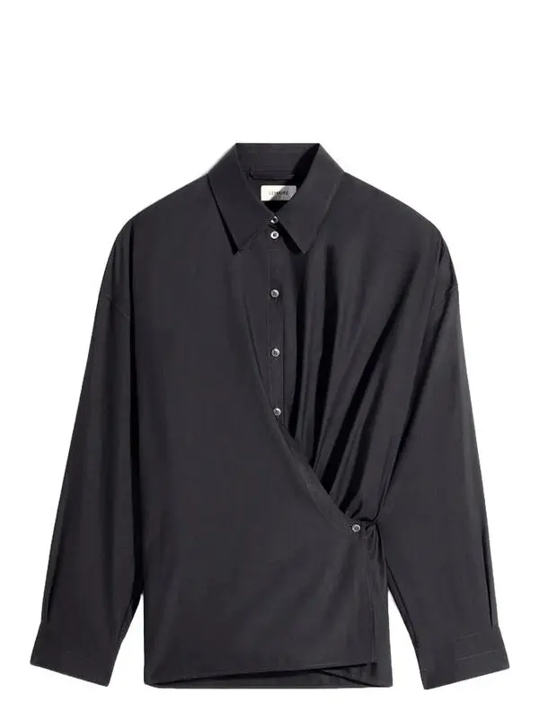 LEMAIRE Twisted Silk-blend Shirt - Black