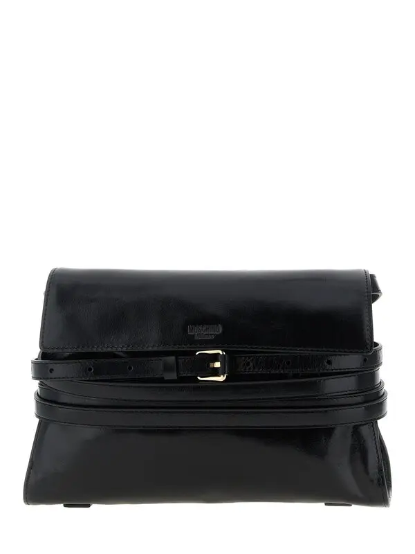 Moschino Tie Me Crossbody Bag - Black