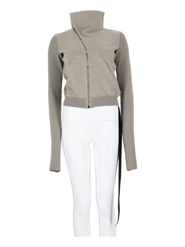 Rick Owens Asymmetrical Zip Mountain Sweatshirt - Gray