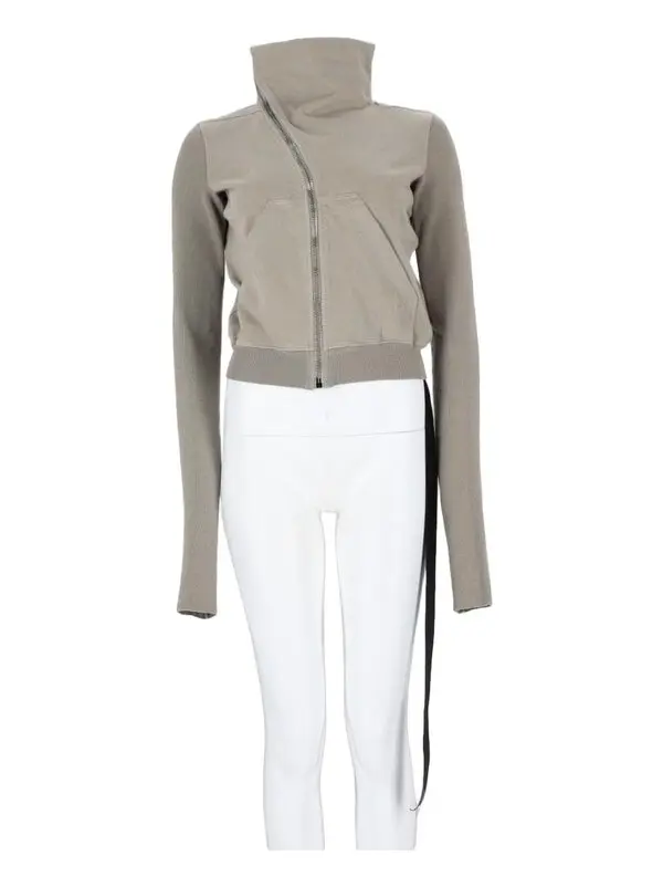 Rick Owens Asymmetrical Zip Mountain Sweatshirt - Gray