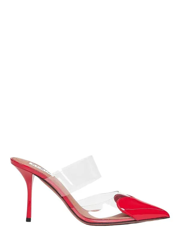 Alaïa Le Cœur Pvc And Patent Leather Mules - Multicolor
