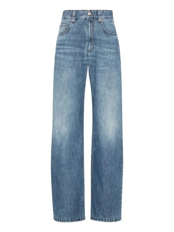 Brunello Cucinelli Lightweight Denim Contemporary Loose Jeans - Blue