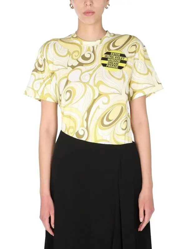 Raf Simons Printed Crewneck T-shirt - Yellow