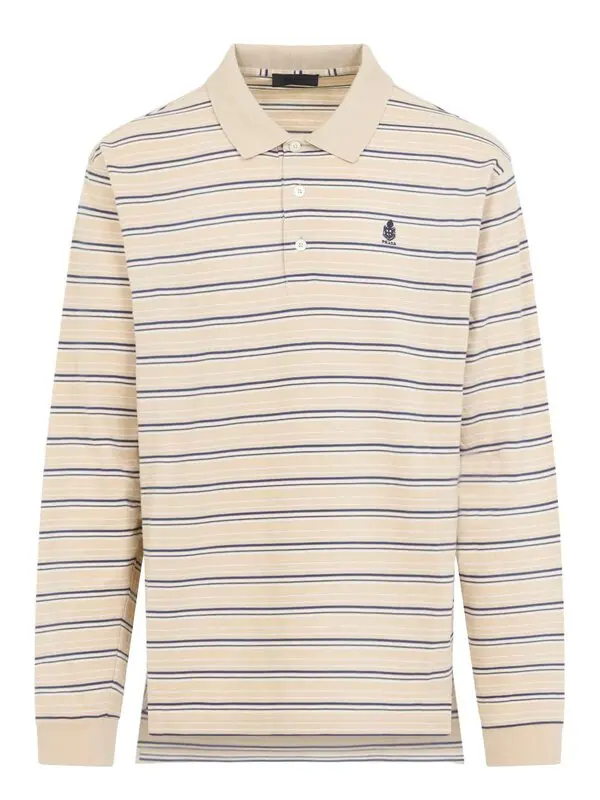 Prada Striped Piqué Polo - Multicolor