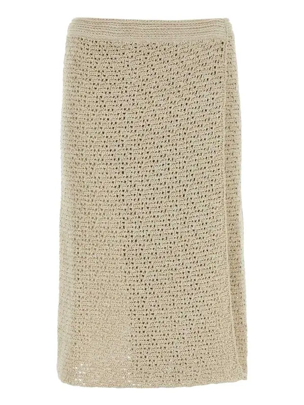 Bottega Veneta Crochet Skirt - Brown