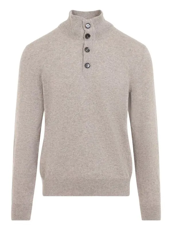 Brioni Half-button Up Sweater - Multicolor