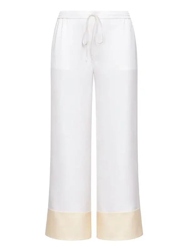 TOTEME Satin Drawstring Pajama-style Trousers - Multicolor
