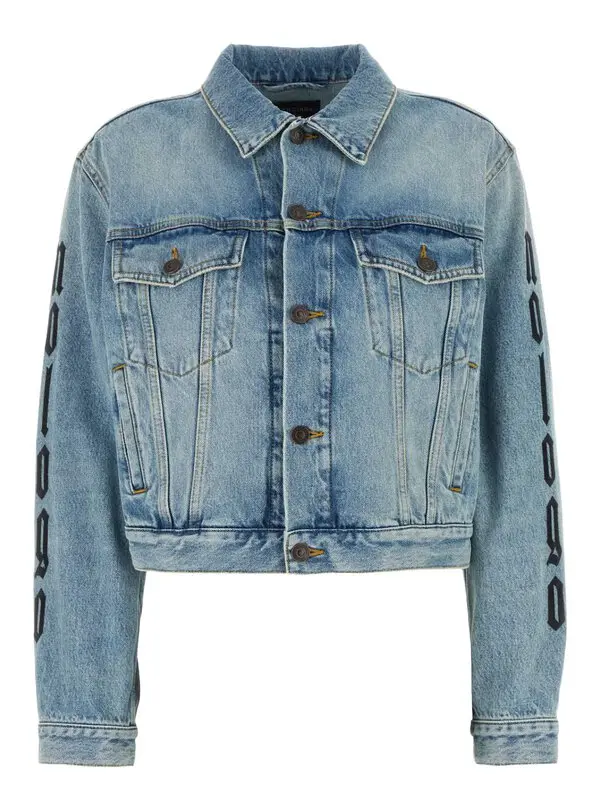 Balenciaga Cotton Denim Jacket - Blue