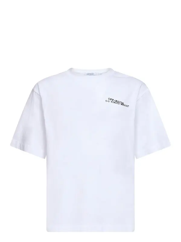 Off-White White Cotton Jersey Type Arrow Skate T-shirt - Multicolor