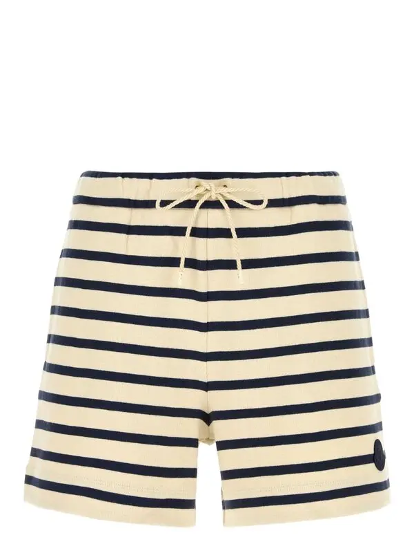 Moncler Embroidered Cotton Shorts - Multicolor
