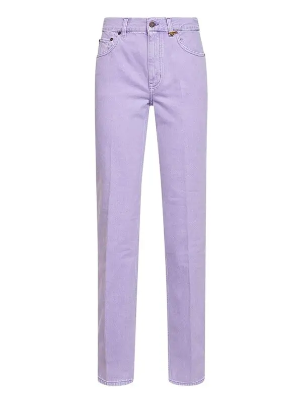 Chloé Lavender Fog Denim Straight Jeans - Multicolor