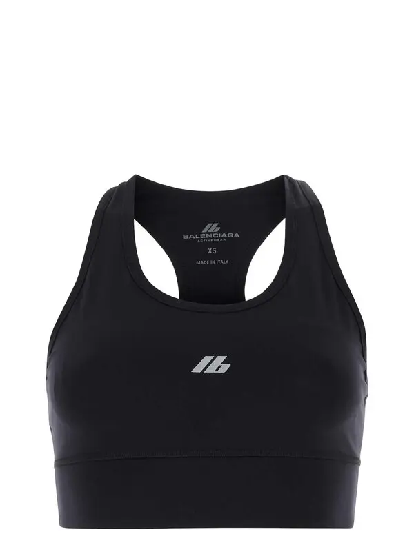 Balenciaga Stretch Nylon Crop Top - Black