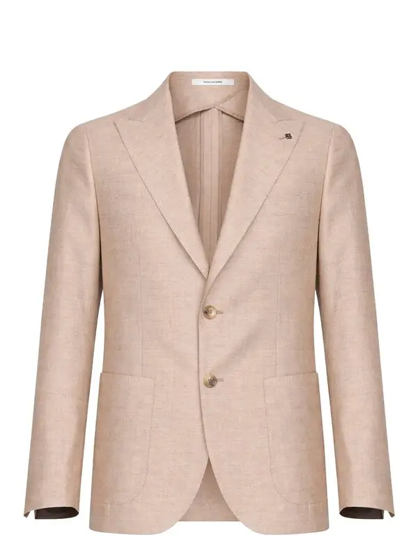 Tagliatore Dove Grey Linen And Cotton Blend Montecarlo Single-breasted Blazer - Multicolor