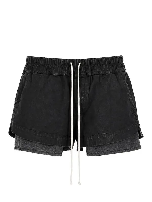 Rick Owens Paneled Drawstring Shorts - Black