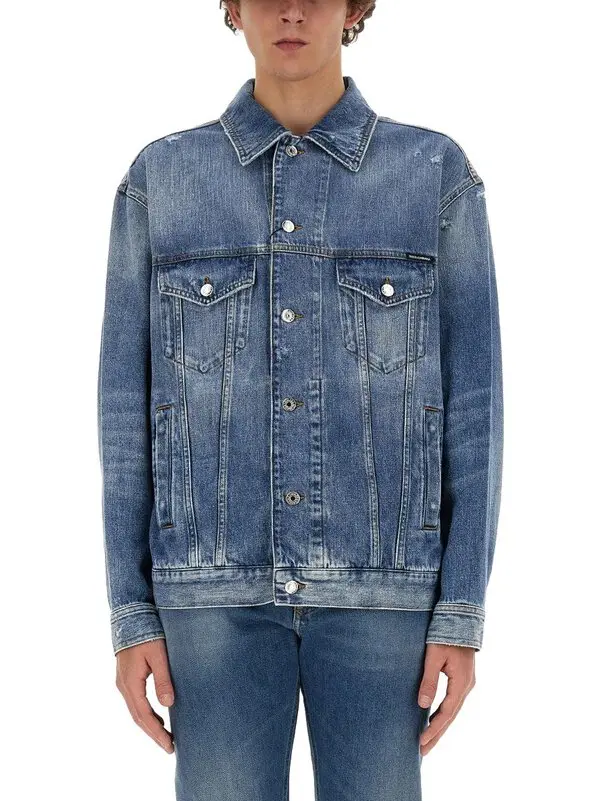Dolce & Gabbana Cotton Denim Trucker Jacket - Blue