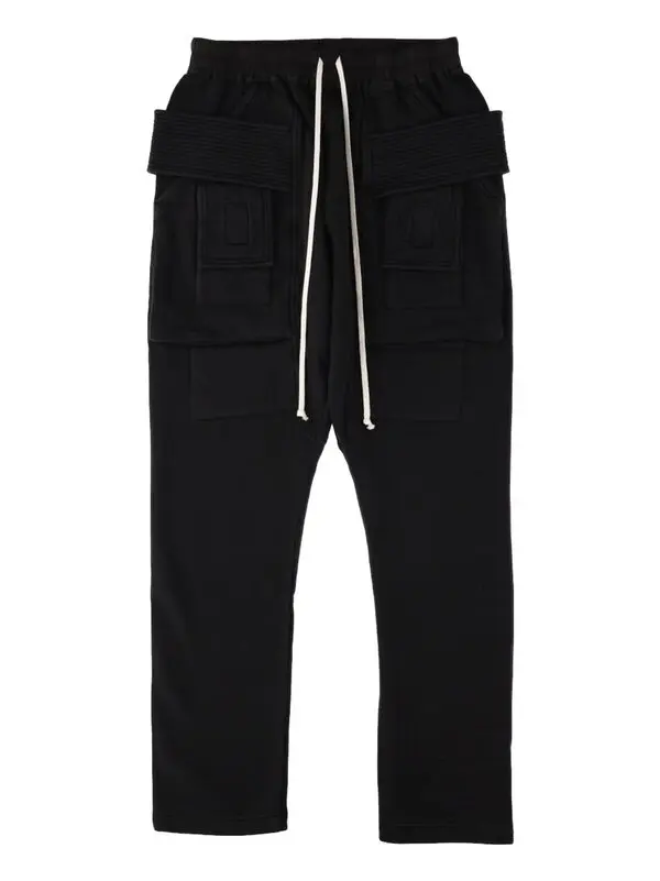 Rick Owens Pantalone Cargo Creatch - Black