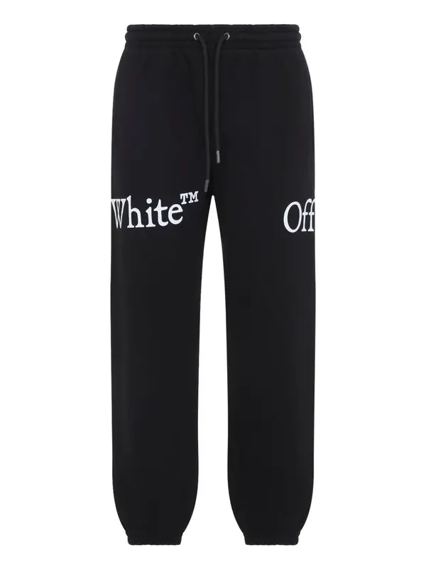 Off-White Bookish Scarf Cuffed Sweatpants - Black