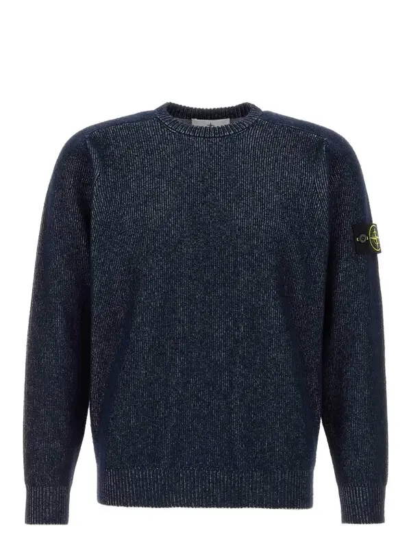 Stone Island Cotton Blend Sweater - Blue