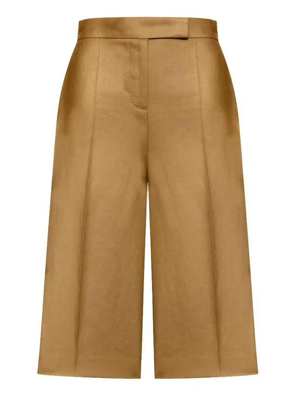 Max Mara Linen Bermuda Shorts - Cream