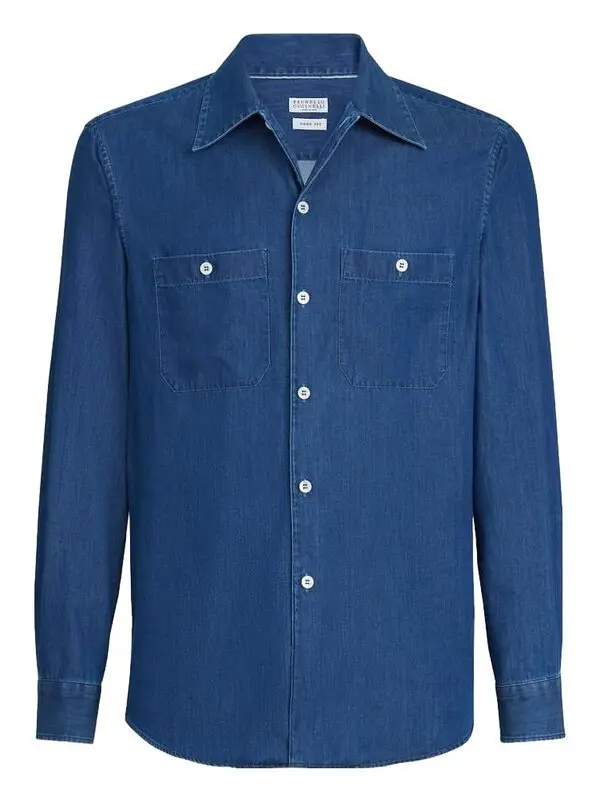 Brunello Cucinelli Shirts - Blue